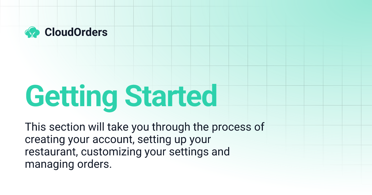 Getting Started | CloudOrders