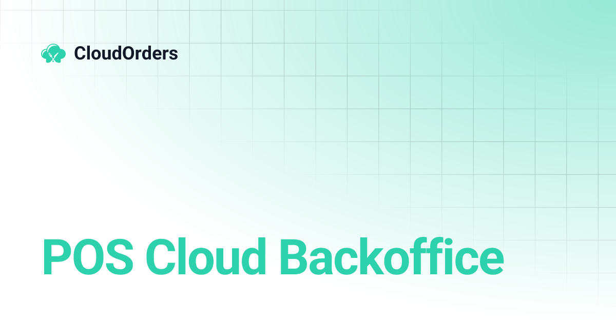 POS Cloud Backoffice | CloudOrders